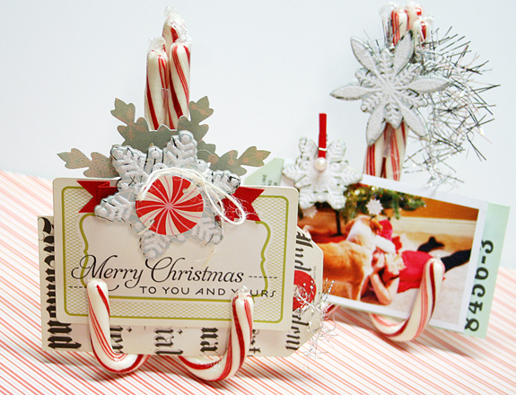 Homespun with Heart: candy cane place card holders...