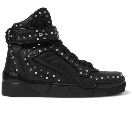 Studded to Shine: Givenchy Tyson Studded Leather High-Top Sneaker ...
