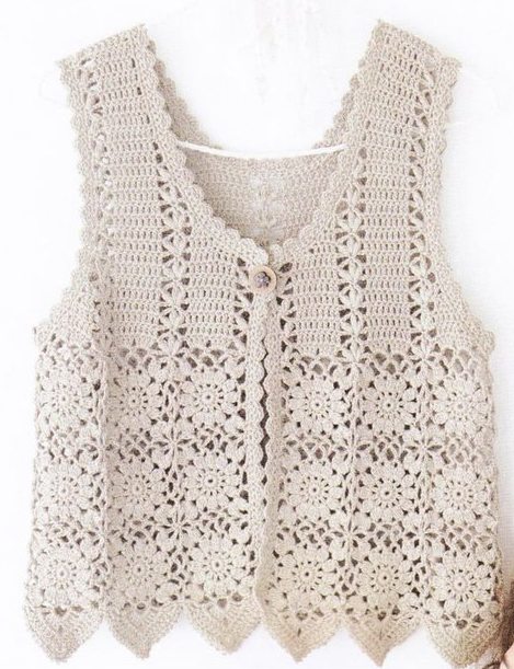 Balaio de crochê: Colete em crochê