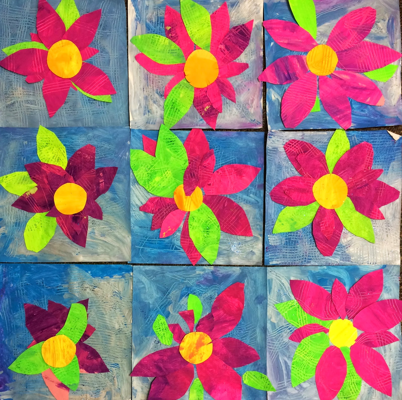 Art. Eat. Tie Dye. Repeat.: Kindergarten Flower Collages aka Scissor ...