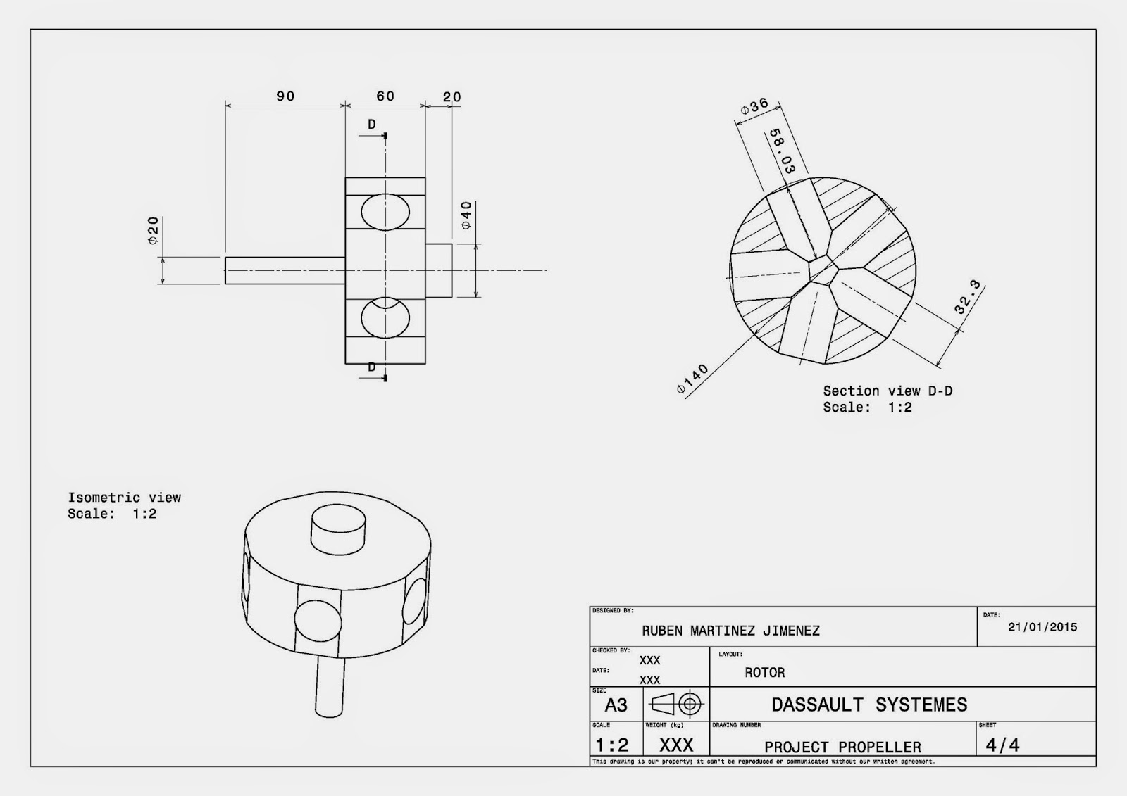 Project Rubén SolidWorks,Catia&Inventor: Propeller