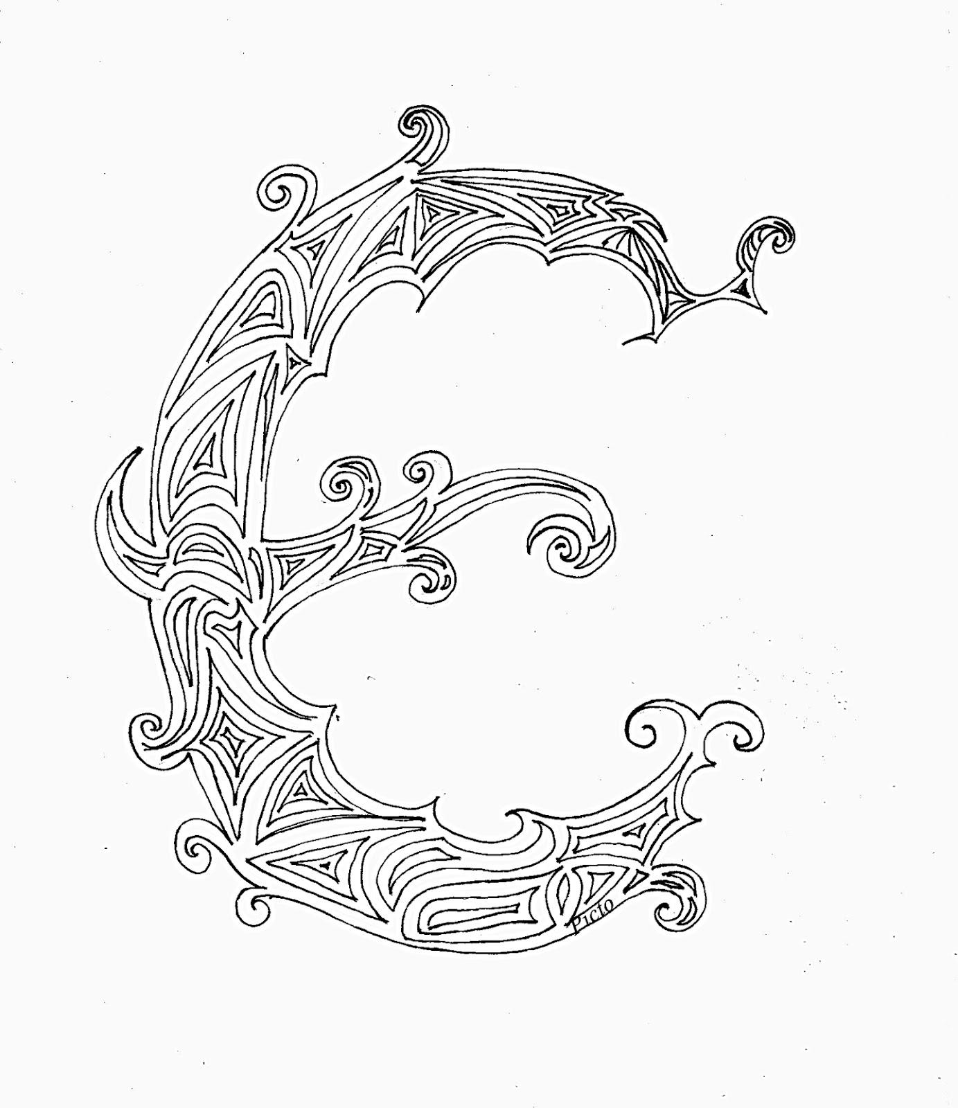 Handcrafted by Picto: I is for Ink & Initials