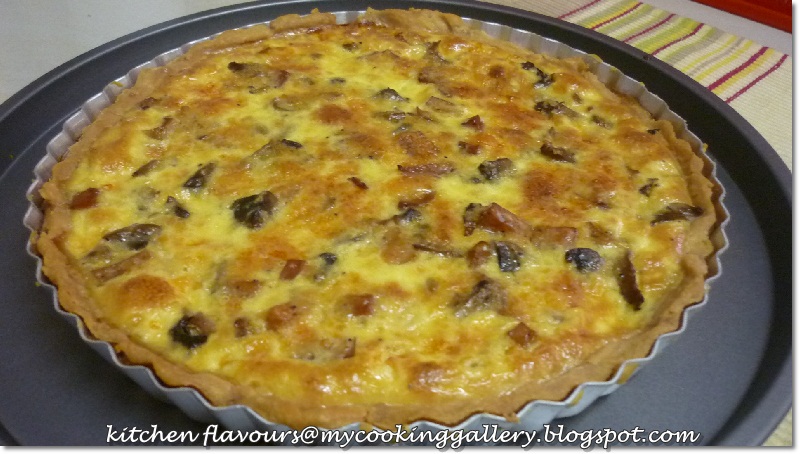 kitchen flavours: Mushroom and Shallot Quiche