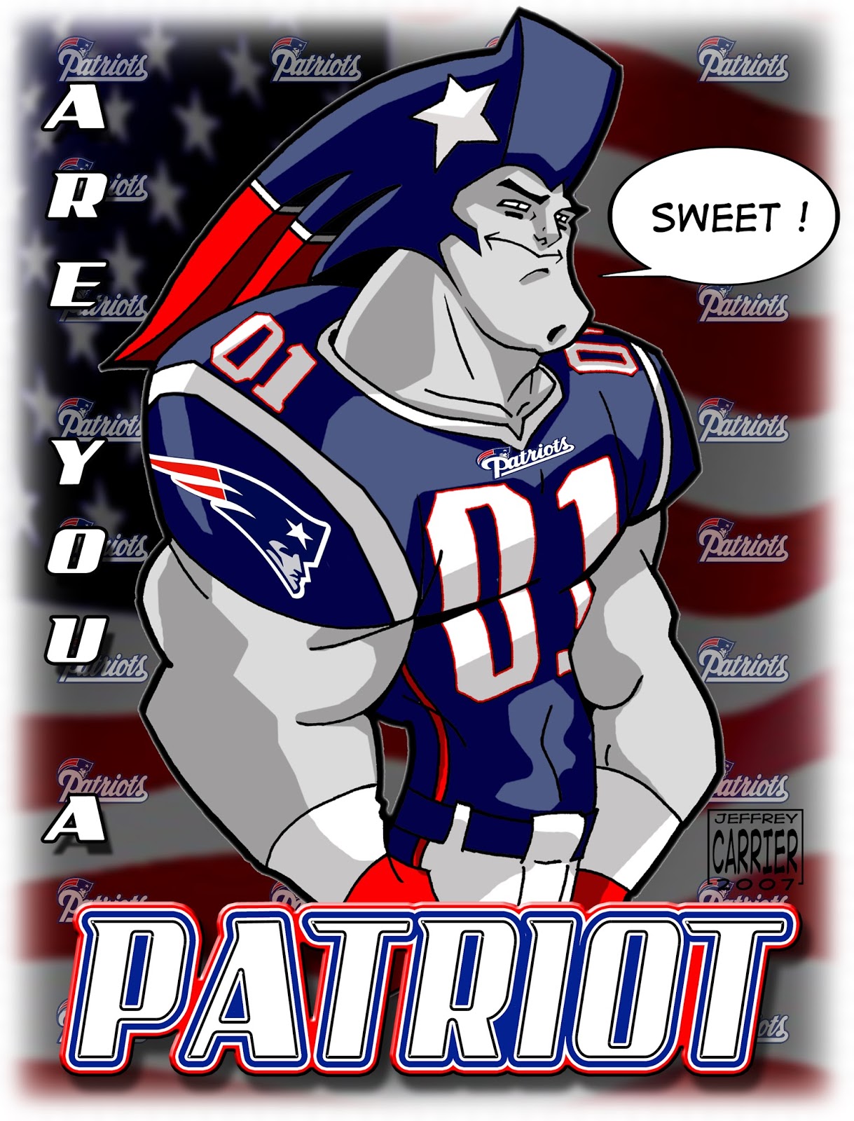 Jeffrey Carrier's Artistic Revelation: NEW ENGLAND PATRIOTS ART