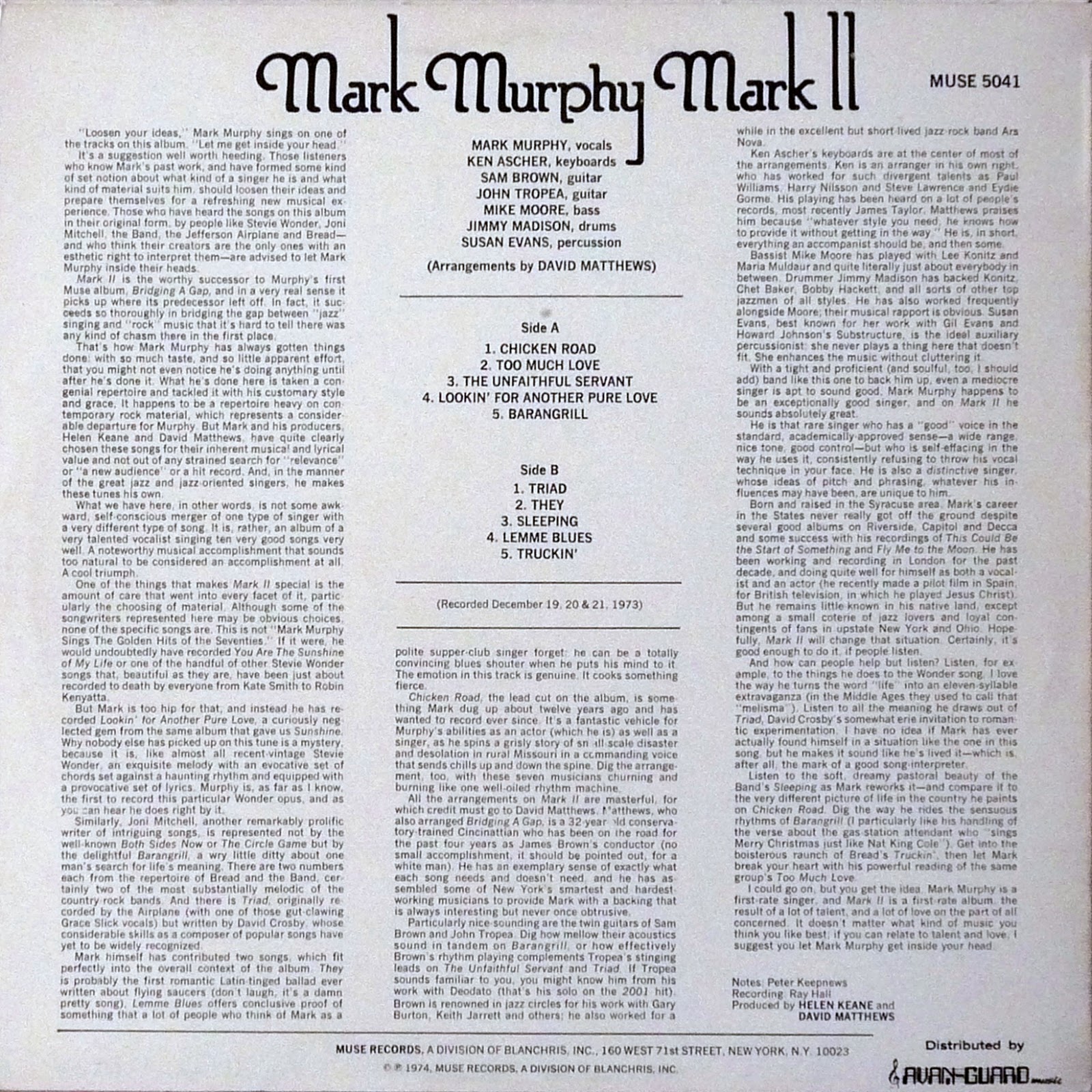 The Vinyl Curator: Mark Murphy - Mark II