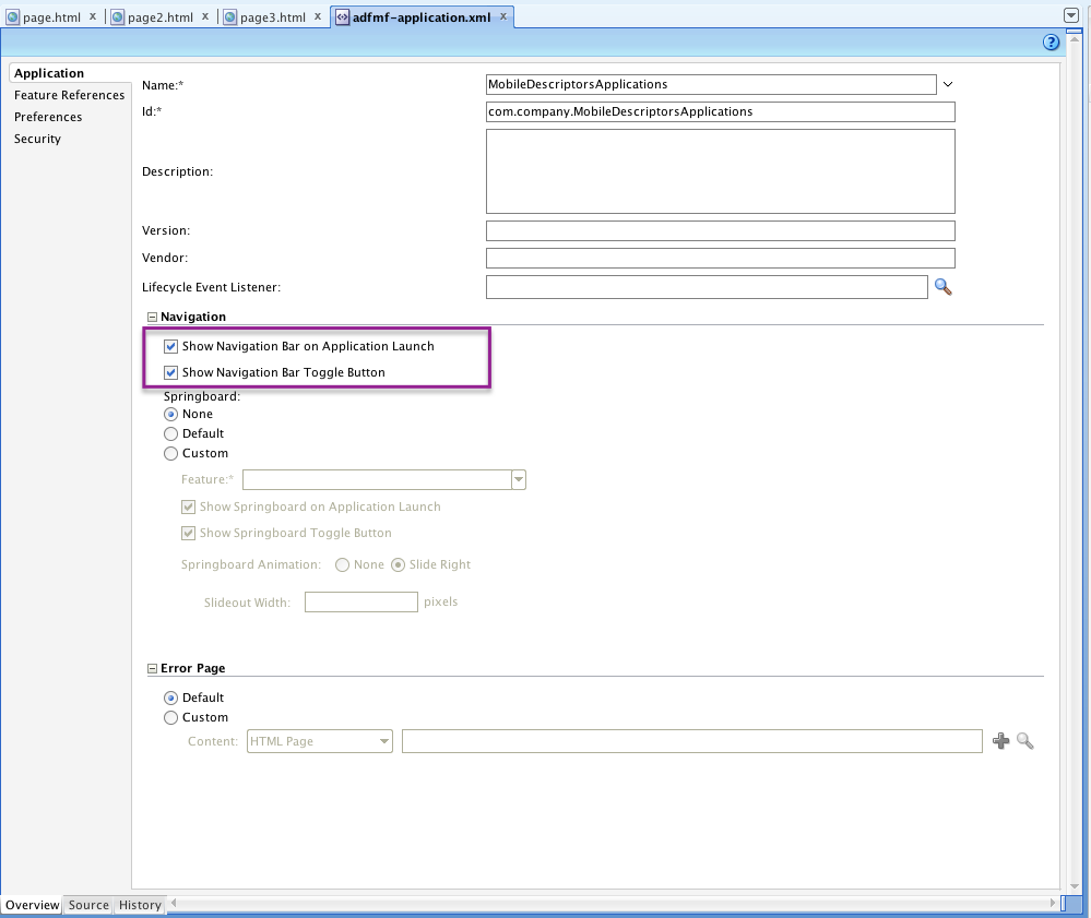Born To Debug Oracle Adf Mobile Adfmf Applicationxml And Adfmf Featurexml Part 1