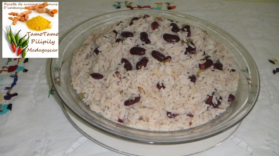 Cuisine artisanale d'Ambanja ( Madagascar ): Riz aux haricots rouge épicé