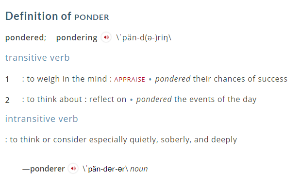 Through the Prism: Pondering and Wondering