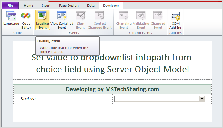 Populating InfoPath Drop Down List Box with SharePoint Fields Choice Populating InfoPath Drop Down List Box with SharePoint Fields Choice