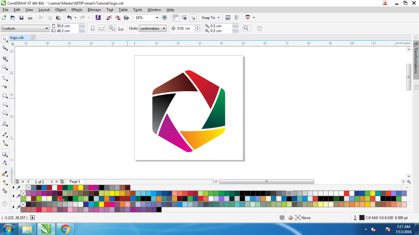 Cara Membuat Logo Persegi 6 Menggunakan Corel Draw X7 | PiyePIYE kui