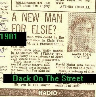 Coronation Street - Back On The Street: 1981: Mark Eden - On The Street ...
