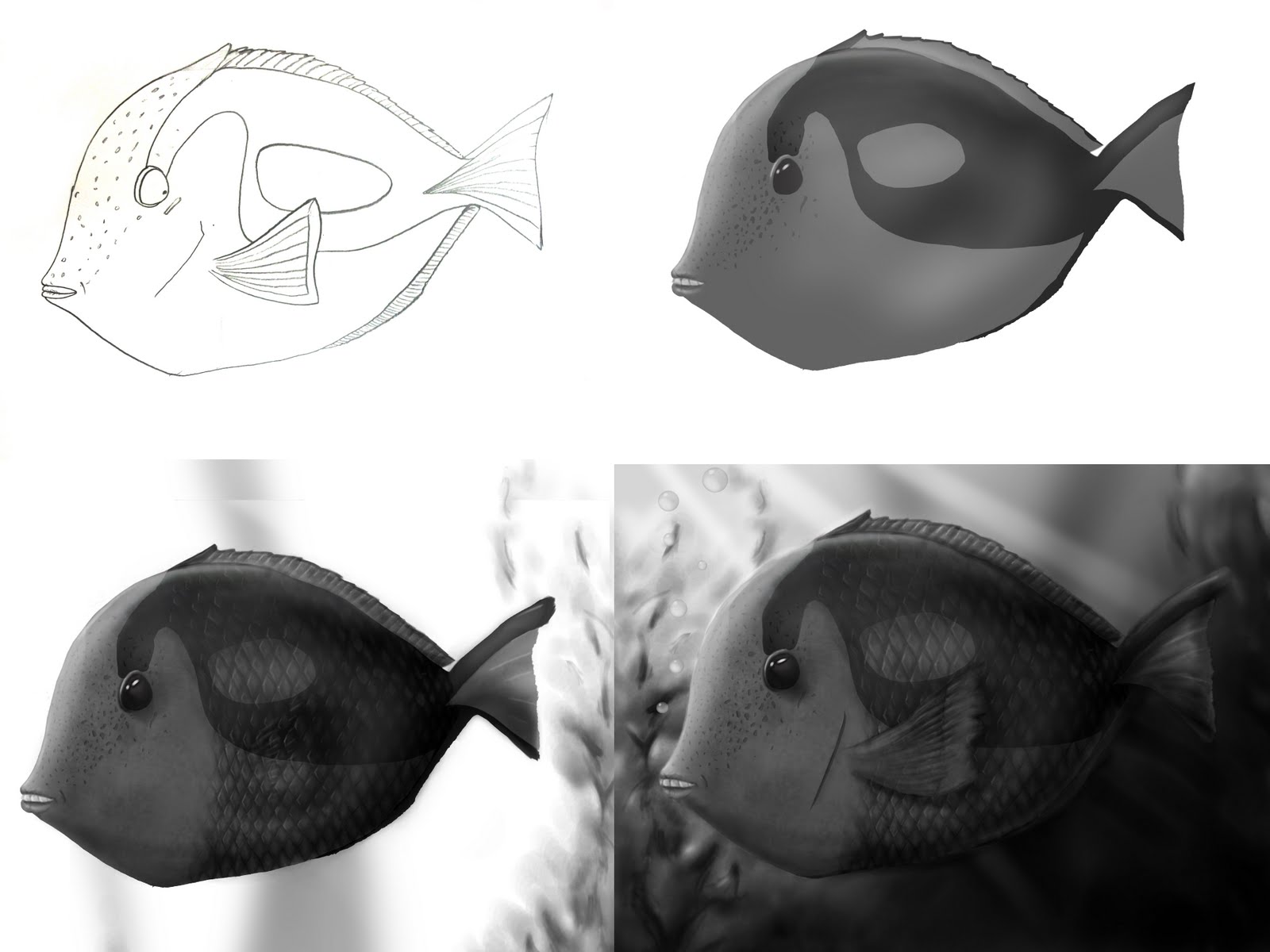 OnThatEye: Digital Fish painting breakdown