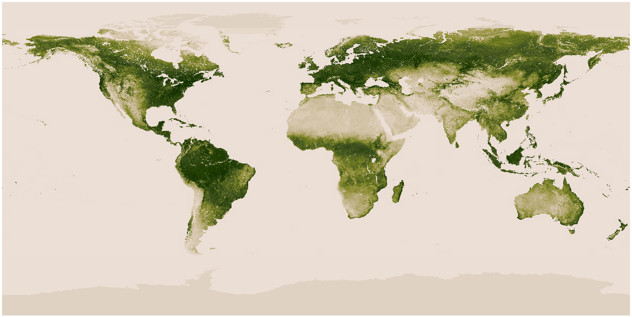 Las Zonas Verdes del Planeta Tierra en Infografía