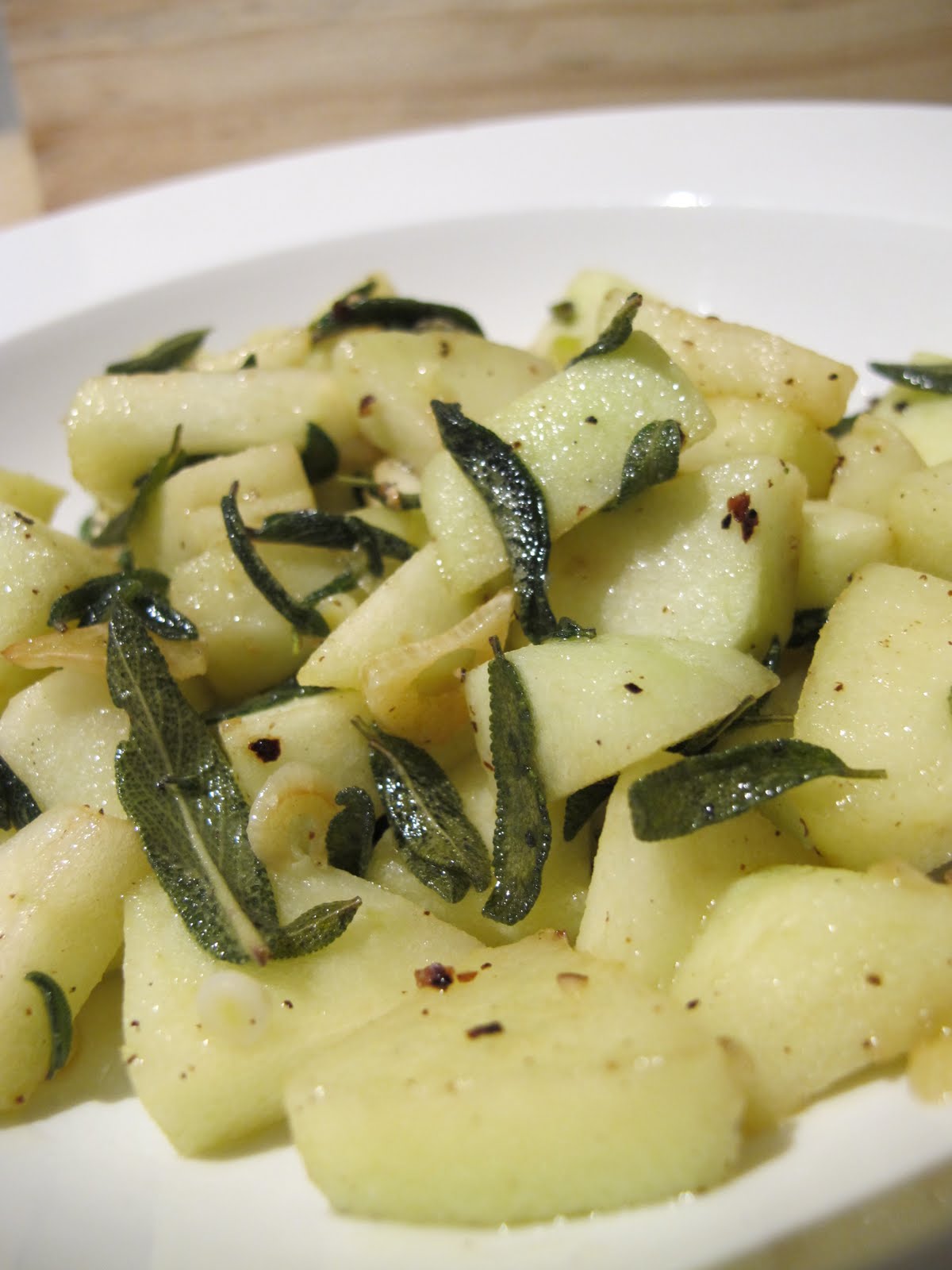Morsels and Musings: apple, sage & garlic sauté