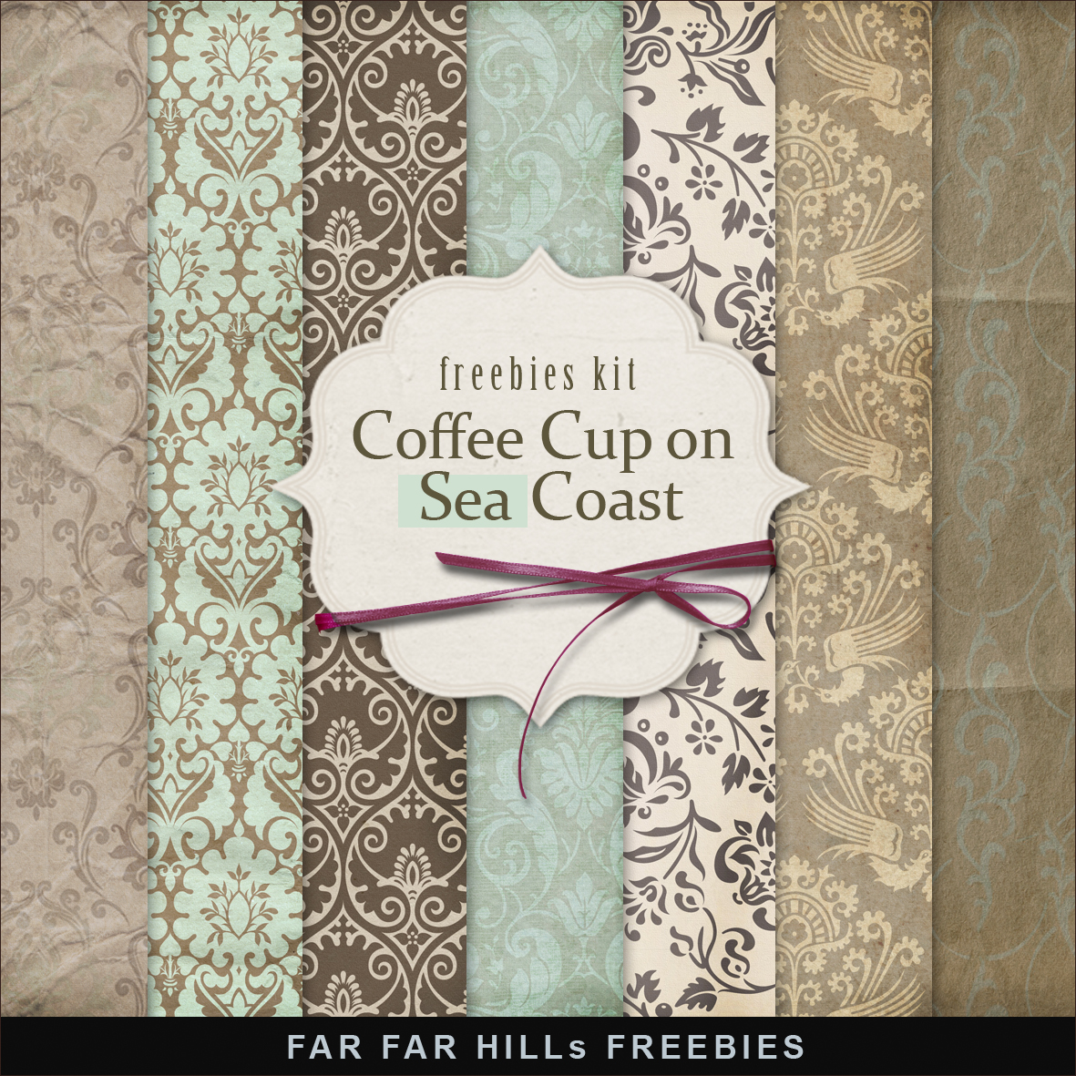 Freebies Background Kit - Coffee Cup on Sea Coast:Far Far Hill - Free ...