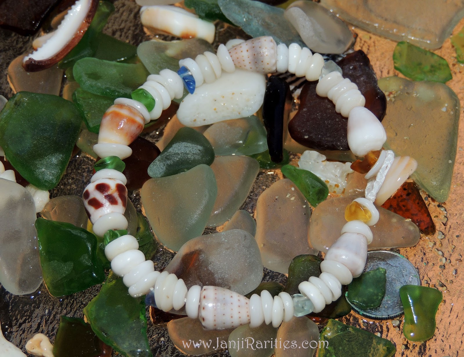 Kahelelani & Sunrise shell jewelry by.... Janjira: Hawaiian shell bracelet
