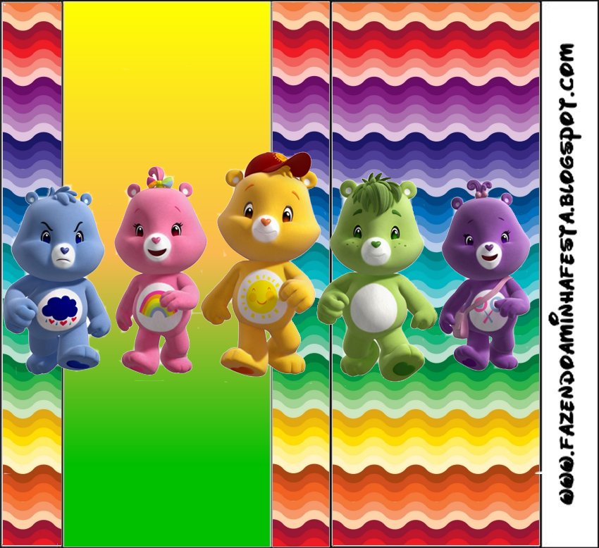 Care Bears with Rainbow :Free Printable Candy Bar Labels. - Oh My ...