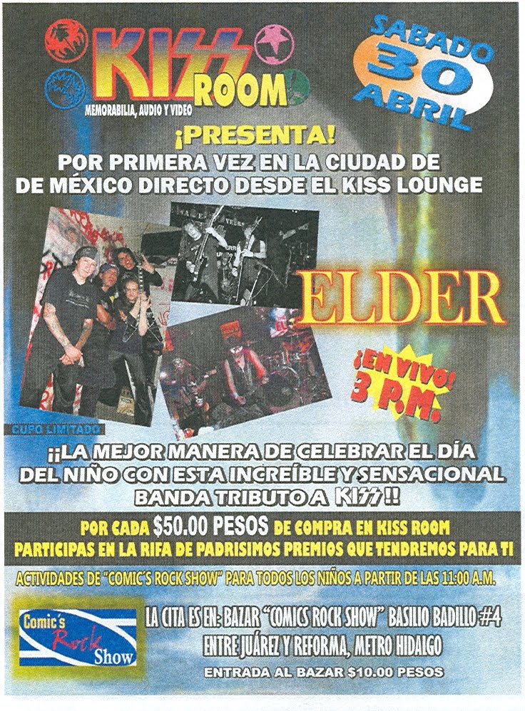 COMICORP: KISS ROOM! y Elder en el Comics Rock Show, celebrando el dia ...