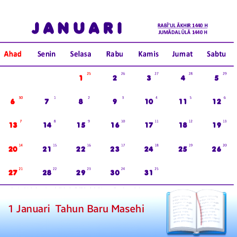 DAFTAR HARI LIBUR NASIONAL SEPANJANG TAHUN 2019-by-Taman Baca Virtual