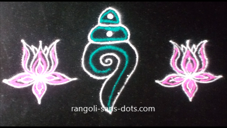 Simple rangoli for Puja / Pooja kolam