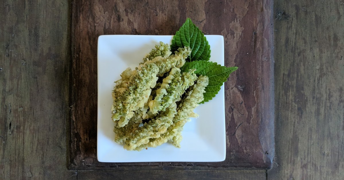 The Kitchen : Deep Fried Perilla Flowers - Fried Perilla Cluster