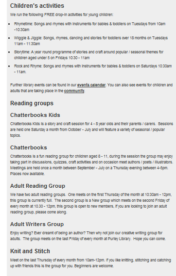 Save Croydon Libraries Campaign: Purley Festival promoting Croydon ...