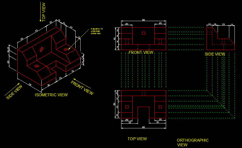 Isographic and Orthographic Autocad View | Adberv
