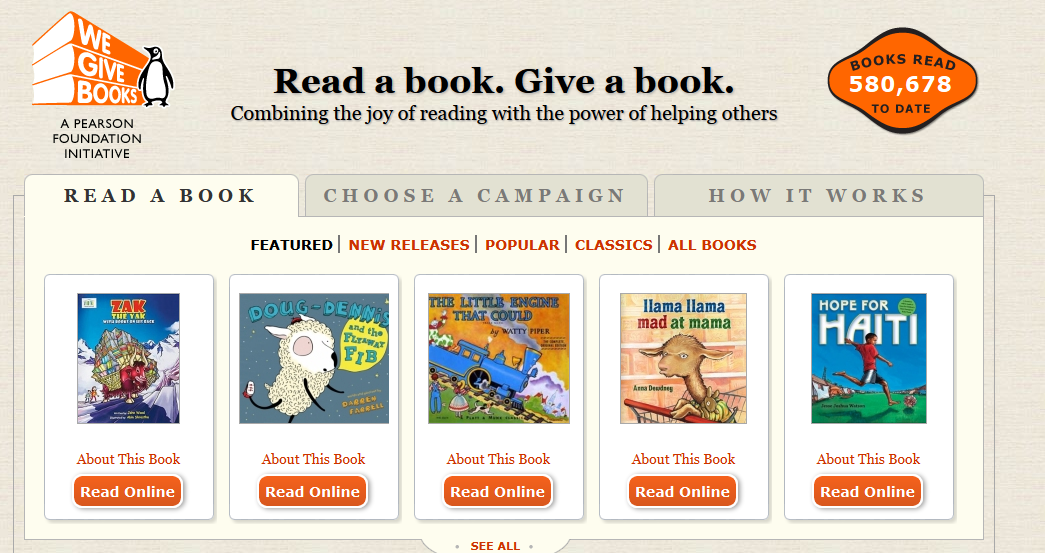 We Give Books - Free Online Children Books & Helping Others All In One ...