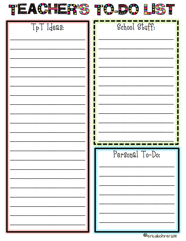 Busy Teacher’s To-Do Lists
