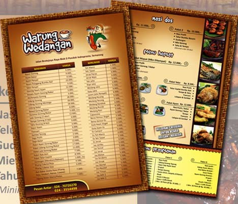 Vektor Digital Printing - Cetak Digital: Daftar Menu Warung Wedangan ...