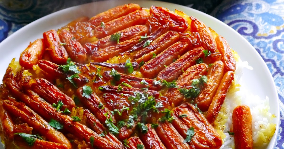 Persian style carrot tahdig