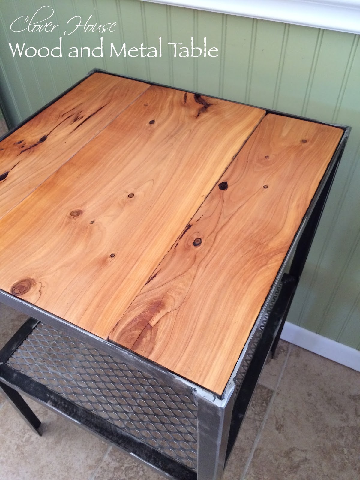 Clover House: Vintage Wood and Metal Side Table - A Story