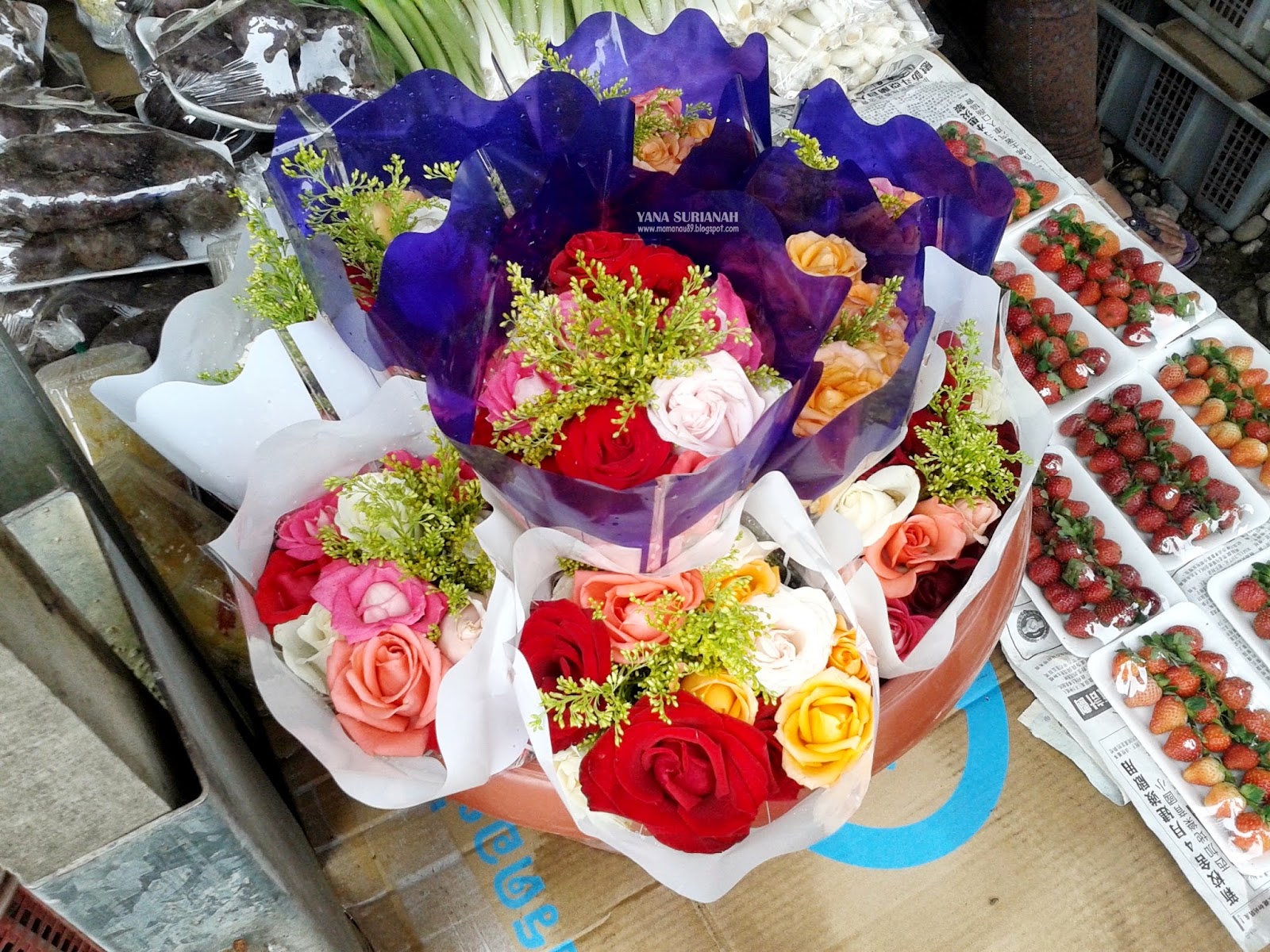 Beli Bunga dan Sayur di Kundasang, Sabah - yana ssurianah blog
