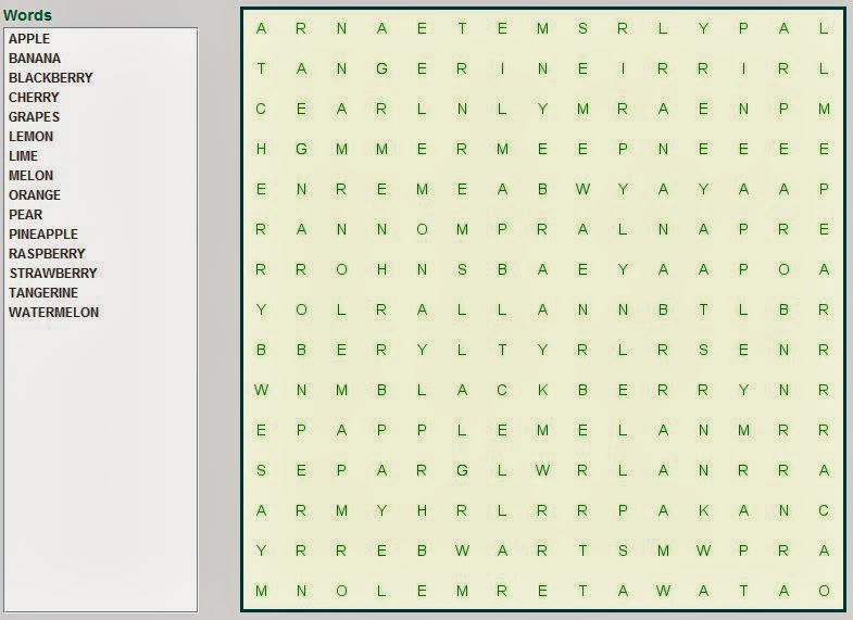 Free Printable Word Search And Sudokus Word Search 6 Fruits free-printable-word-search-and-sudokus-word-search-6-fruits