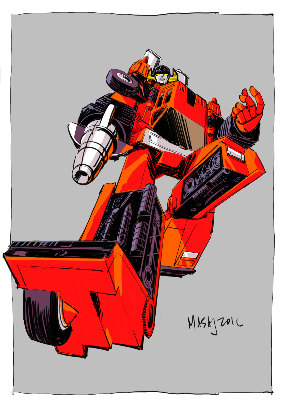 TF Scraps: Sketch - Diaclone Countach LP500S Fanart