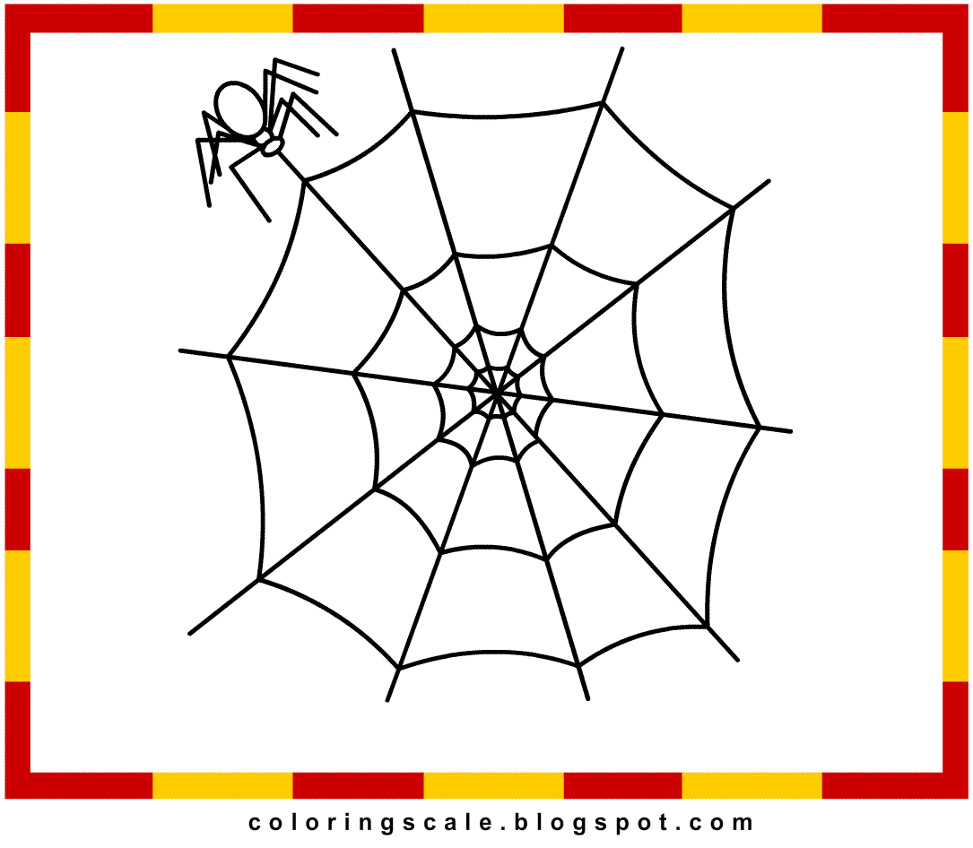 Coloring Pages Printable for kids: Cobweb Coloring pages for kids