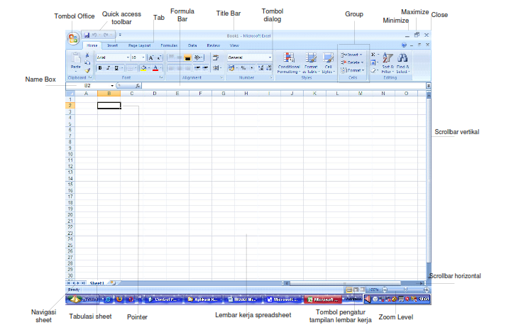 PENGENALAN TAMPILAN MICROSOFT EXCEL 2007 | Blog Mas Bro