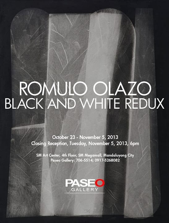 Paseo Art Gallery: ROMULO OLAZO : Black and White Redux