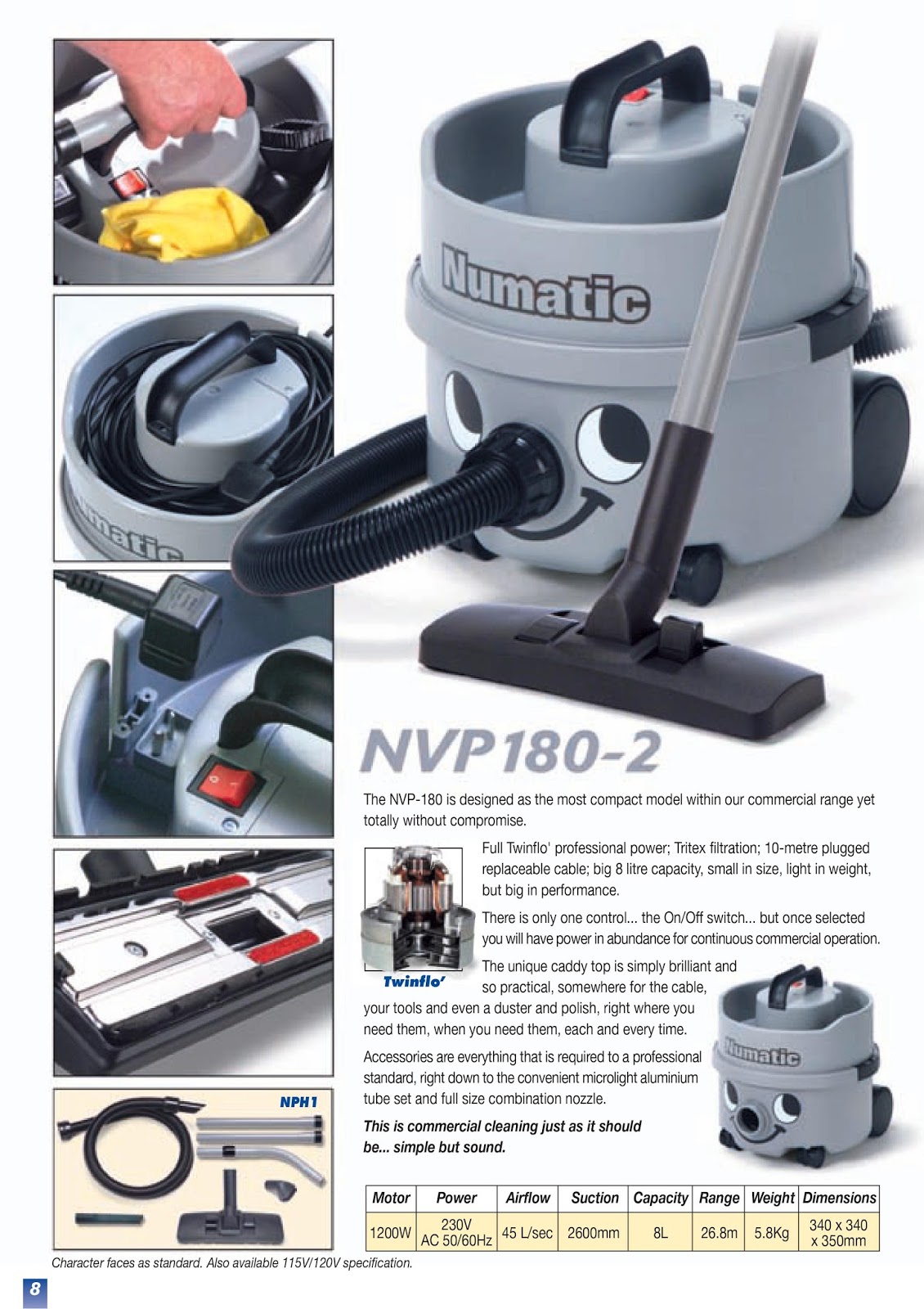 Numatic Cleancare 2007 Product Range