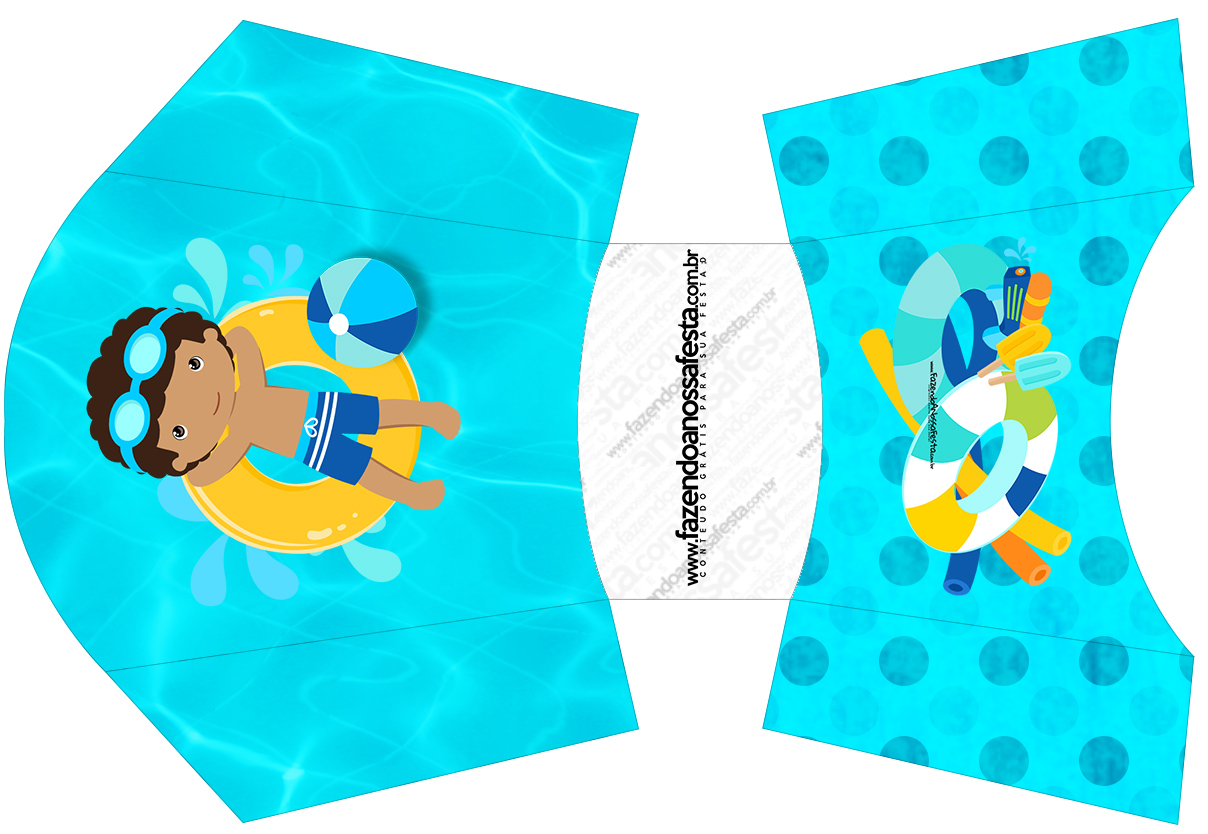 Brunette Boy Pool Party: Free Printable Boxes. - Oh My Fiesta! in english