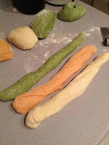 My Salty Kitchen: Tricolor Braided Bread