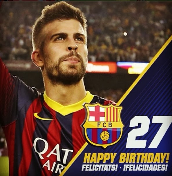 Happy Birthday Gerard Pique (02-02-2014) ~ Fc Barcelona Photo
