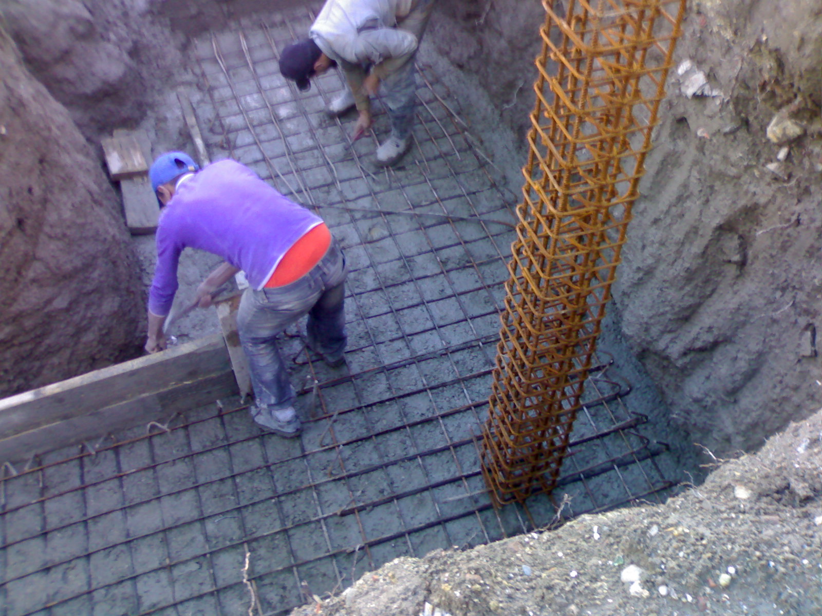 Préparation d'une semelle filante d'une profondeur de 3 mètre