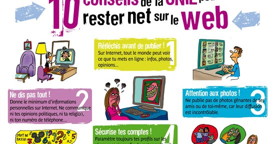 TICs en FLE: Fiche : 10 conseils pour rester net sur le web