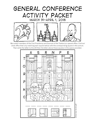 Ward Cartoonist: Your April 2018 General Conference Activity Packet