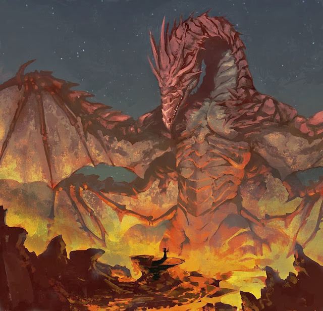 絵学動画: huke－溶岩の熱気を感じるレッドドラゴン