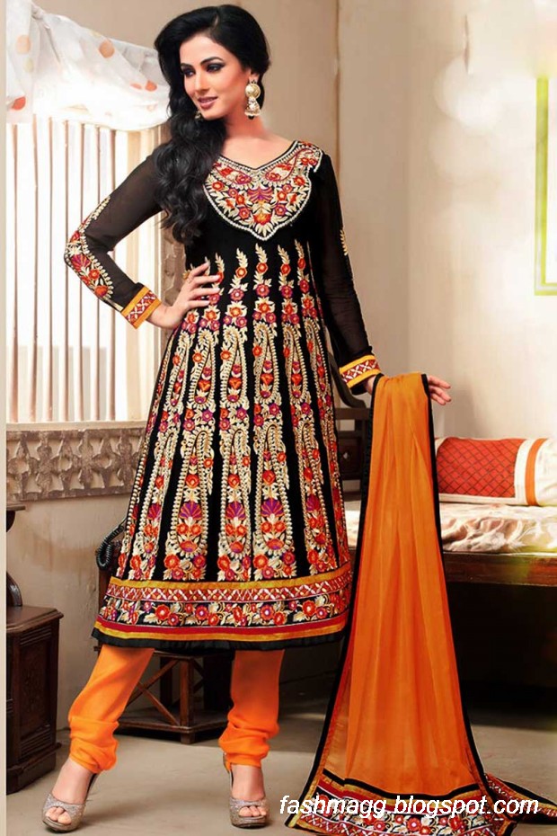 Indian Latest Anarkali Wedding Frock Suits Collection 2014-New ...