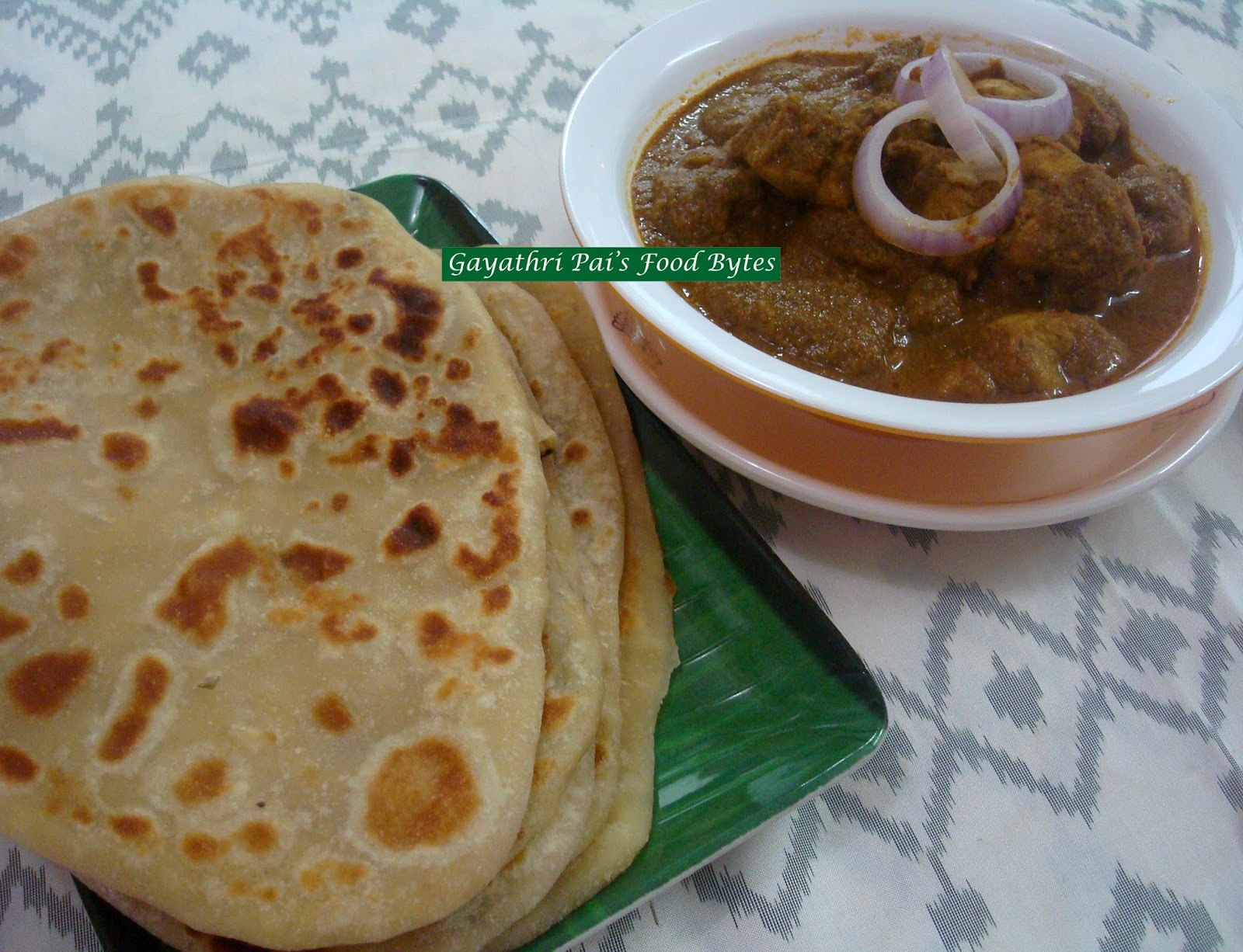 Gayathri Pai's Food Bytes: Chicken Masala with Stuffed Aloo Kulcha
