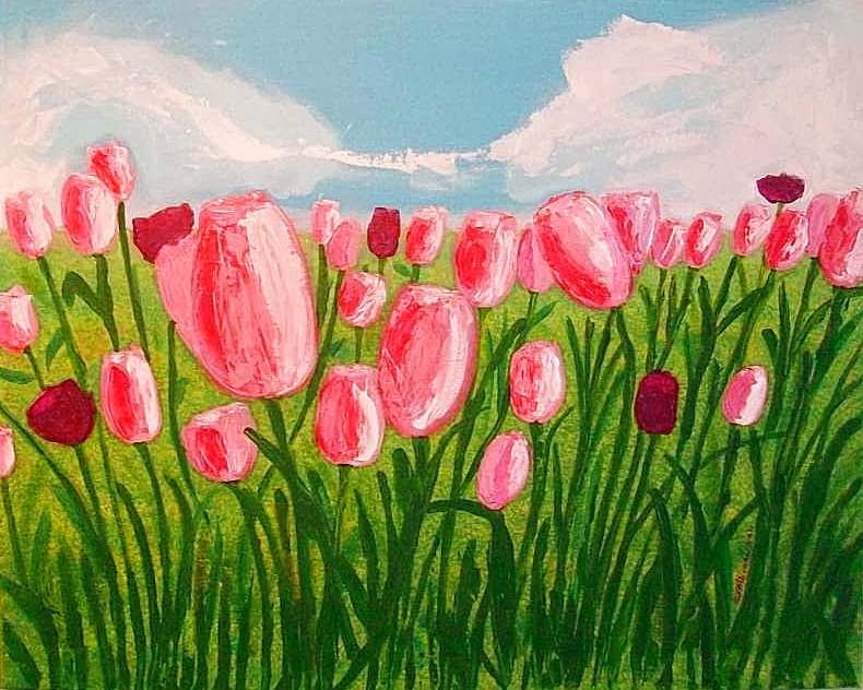 Art Strokes & Krafts ~ Pinturas y Artesanías: Field of Tulips