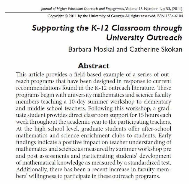 University Outreach: Higher Education Supporting Basic Education